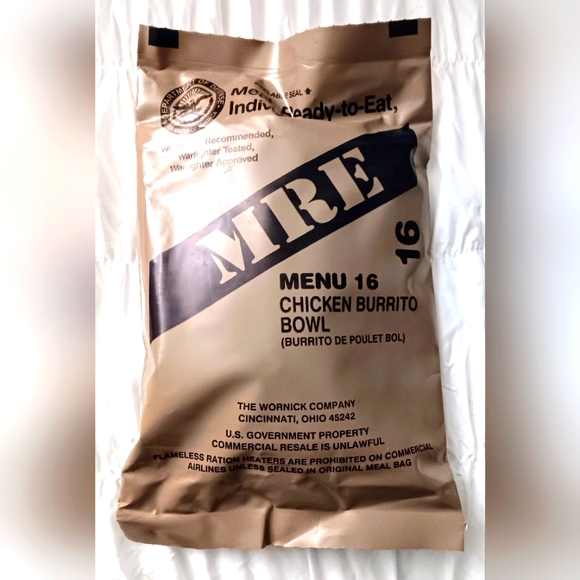 MRE | Other | Mre Chicken Burrito Bowl Menu 6 | Poshmark
